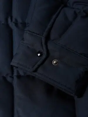 Visvim Coach Appliquéd Quilted Down Jacket - Blue