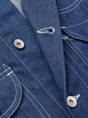 STORY MFG. Circuit Indigo-dyed Organic Denim Jacket - Blue