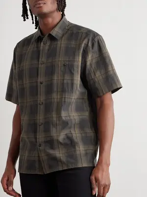 Saint Laurent Checked Cotton-voile Shirt