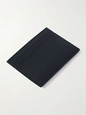 Saint Laurent Logo-print Leather Cardholder - Blue