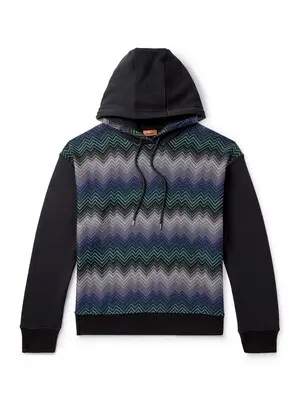 Missoni Jacquard-panelled Cotton-jersey Hoodie