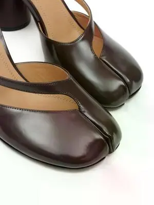 MAISON MARGIELA Tabi Split-toe Pumps With Cylindrical Heel - Brown