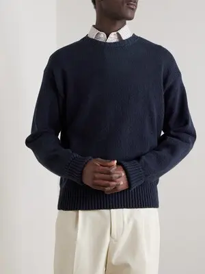 Dunhill Cotton Crewneck Sweater - Blue