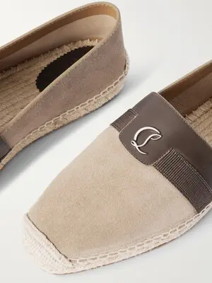 CHRISTIAN LOUBOUTIN Alfarica Logo-embellished Espadrilles - Neutrals