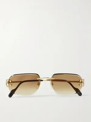 CARTIER Signature C Rimless Sunglasses - Gold