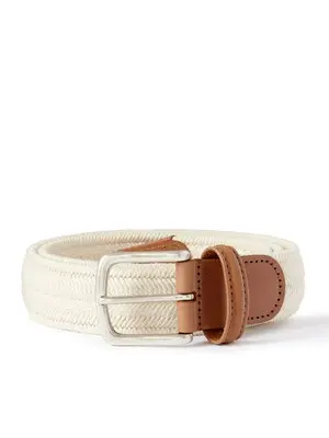 Anderson's Leather-trimmed Woven Belt