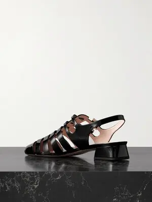 ROGER VIVIER Mini Très Vivier 25 Crystal-embellished Patent-leather Sandals