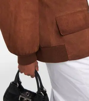 Prada Oversized Suede Jacket - Brown