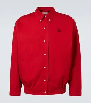 Miu Miu Cotton Poplin Blouson - Red