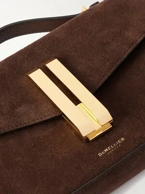 DEMELLIER The Vancouver Suede Clutch - Brown