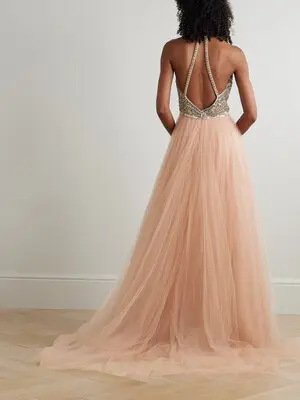 Jenny Packham Tidal Embellished Tulle Gown