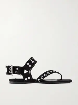 Alaïa Embellished Suede Sandals