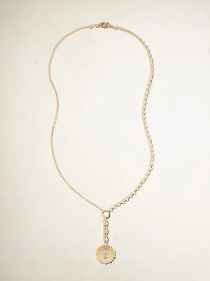 FOUNDRAE 18-karat Topaz And Diamond Necklace - Gold