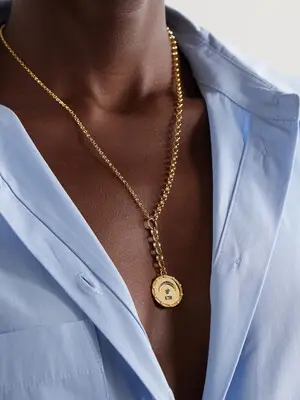 FOUNDRAE 18-karat Topaz And Diamond Necklace