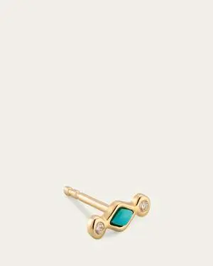 SYDNEY EVAN 14k Yellow Gold And Diamond Stud Earrings