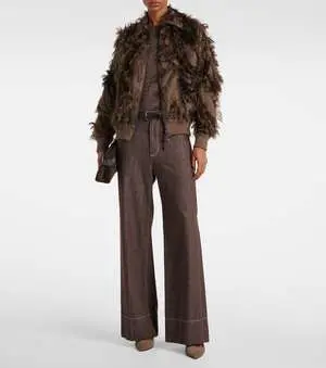 Brunello Cucinelli Feather-trimmed Jacket