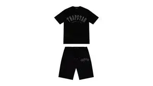 Trapstar Irongate Camo Print Shorts Set - Black