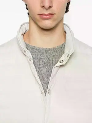 Brunello Cucinelli Quilted Vest With Snap Fastening - Neutrals