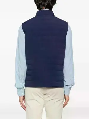 Brunello Cucinelli Quilted Vest With Snap-fit Fastening - Blue