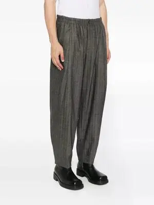 Giorgio Armani Herringbone Elasticated-waist Trousers