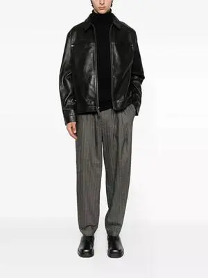 Giorgio Armani Herringbone Elasticated-waist Trousers