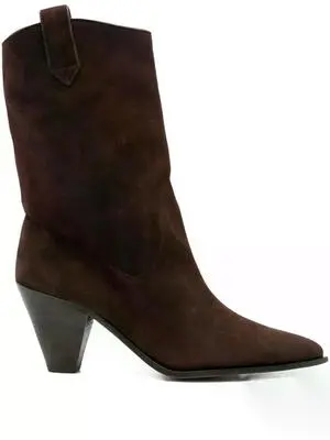 AQUAZZURA 80mm Suede Leather Cowboy Boots