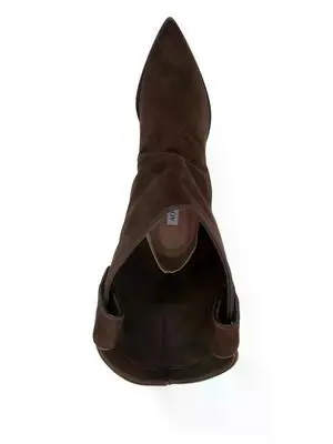 AQUAZZURA 80mm Suede Leather Cowboy Boots