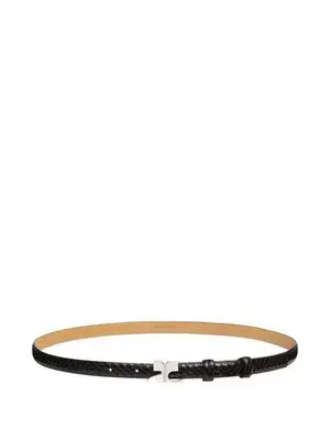 COURREGES Viper Effect Leather Belt - Black