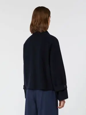 Max Mara Wool Broadcloth Cropped Coat