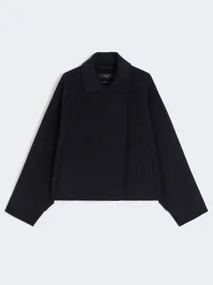 Max Mara Wool Broadcloth Cropped Coat
