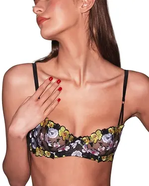 Fleur Du Mal Eden Balconette Bra - Black