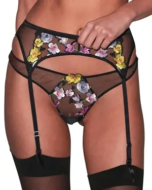 Fleur Du Mal Eden Cheeky Panty - Black