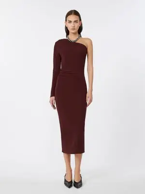 Max Mara Jersey One-shoulder Midi Dress