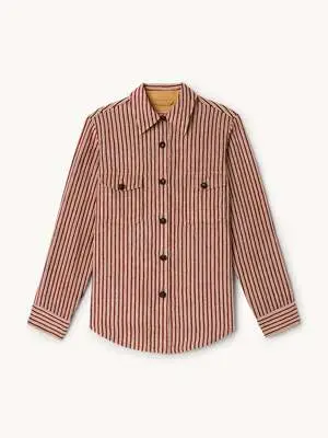 La DoubleJ Striped Linen-blend Corduroy Jacket