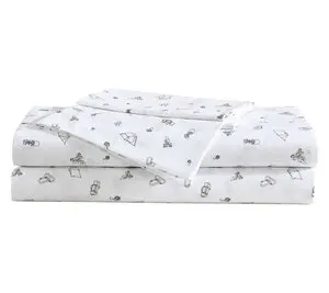 Eddie Bauer Camp Green-white Queen Sheet Set - One-color