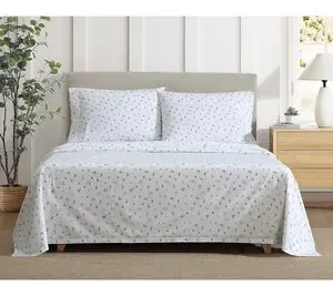 Eddie Bauer Camp Green-white Queen Sheet Set
