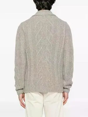 Fedeli Cable-knit Shawl-collar Cardigan