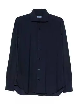 BARBA NAPOLI Long-sleeve Button-up Shirt - Blue