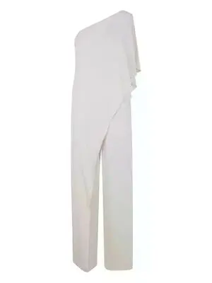 Ralph Lauren One-shoulder Ruffled Jumpsuit - White