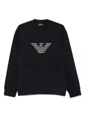 Emporio Armani Eagle-emblem Embroidered Sweatshirt