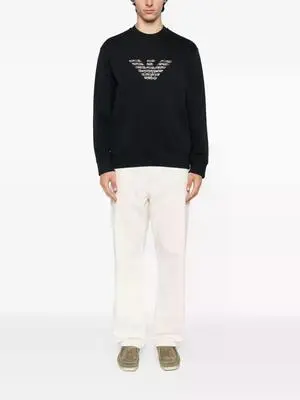 Emporio Armani Eagle-emblem Embroidered Sweatshirt