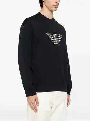 Emporio Armani Eagle-emblem Embroidered Sweatshirt