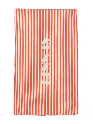 Sunnei Striped Waffle Towel - White
