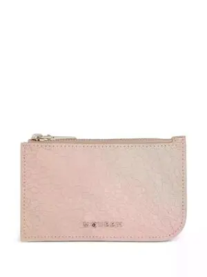 Alexander McQueen Cracked-leather Zip-around Wallet - Pink