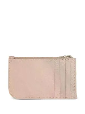 Alexander McQueen Cracked-leather Zip-around Wallet