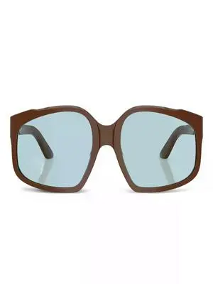 Miu Miu Geometric-frame Sunglasses - Brown