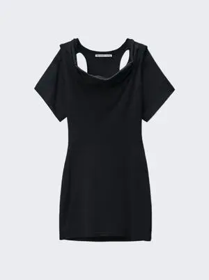 Alexander Wang Deconstructed Cowl Neck Mini Dress - Black