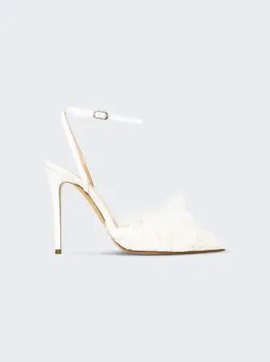 ANDREA WAZEN Franca Lace 105 Pumps - White