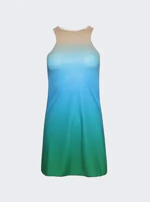OSÃ©REE Glossy Degrade Mini Dress - Blue