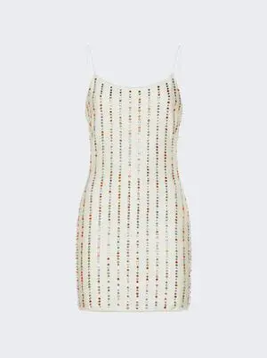 Oseree Soft Gem Mini Dress - White